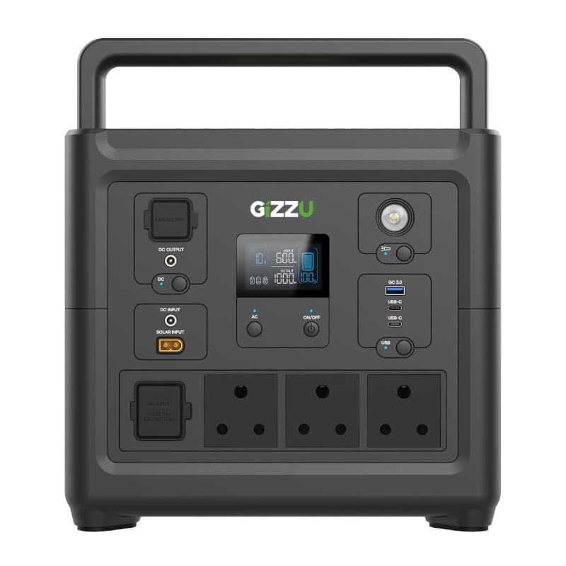 Gizzu Challenger Max 835Wh/1000W UPS Power Station LifePO4 – Echomi